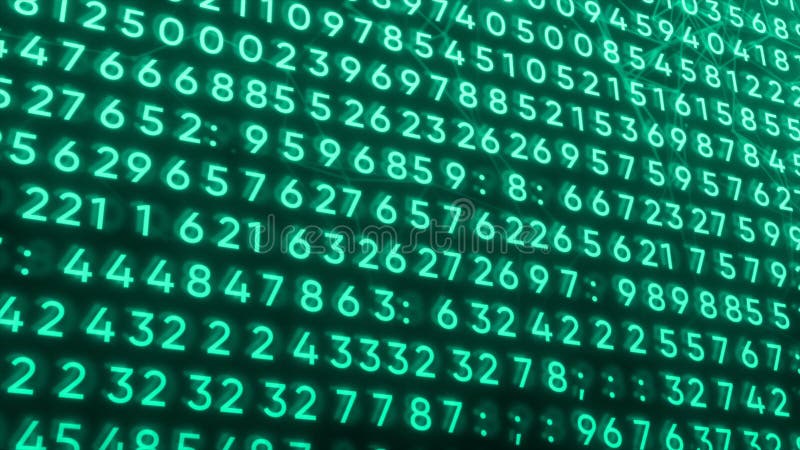 Background of Set of Numbers with Highlighted. Motion Stock Footage ...