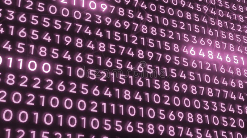 Background of Set of Numbers with Highlighted. Motion Stock ...