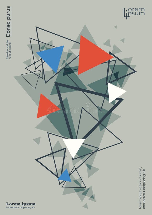 Background from a Set of Triangles. Stock Vector - Illustration of flat ...