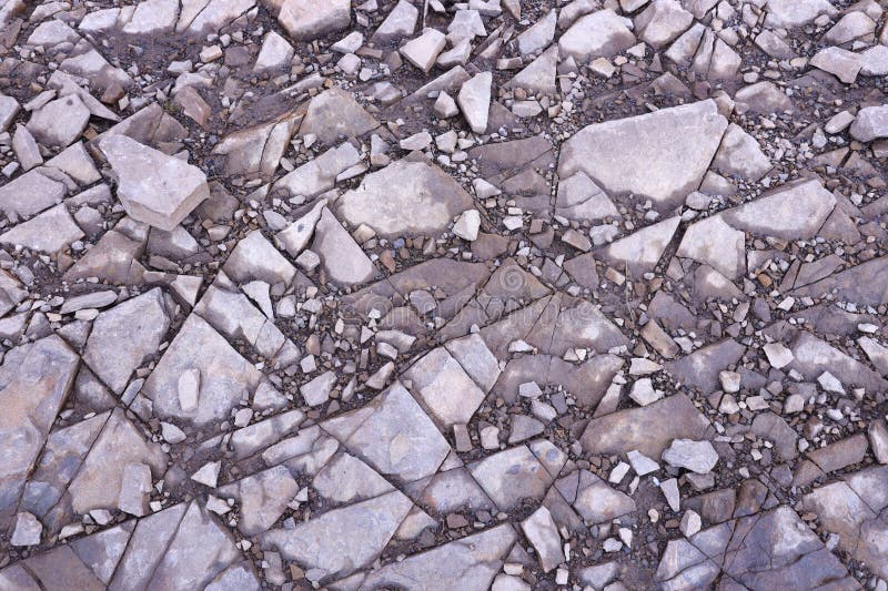 Background of Shattered Stony Stones Surface in Mountain Area. Texture ...