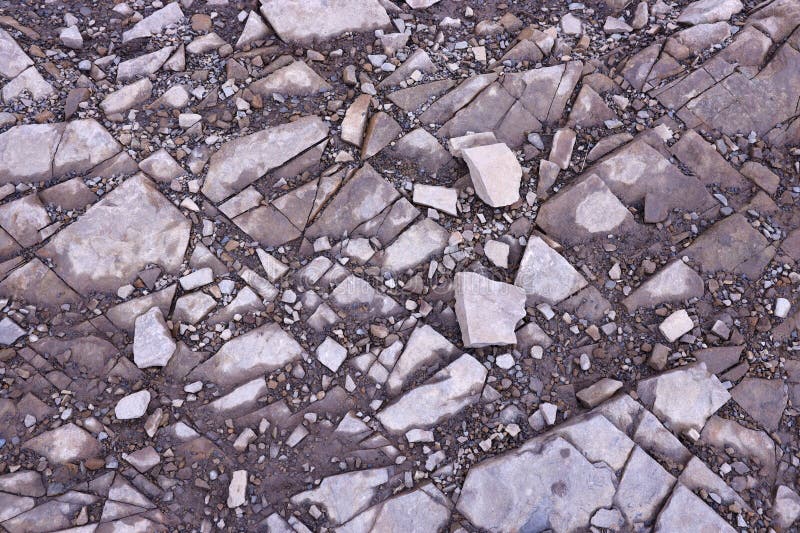 Background of Shattered Stony Stones Surface in Mountain Area. Texture ...