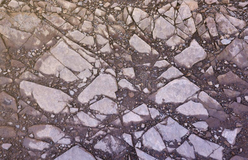 Background of Shattered Stony Stones Surface in Mountain Area. Texture ...