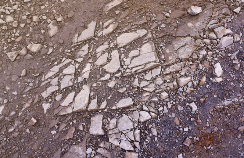Background of Shattered Stony Stones Surface in Mountain Area. Texture ...