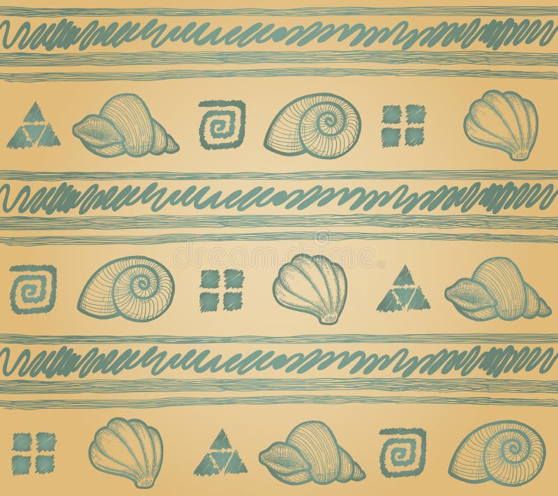 Background with shells. stock vector. Illustration of beige - 31921937