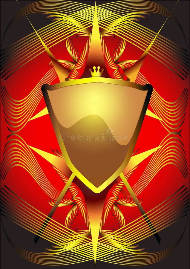 Red shield wings stock vector. Illustration of crest, blank - 5945571