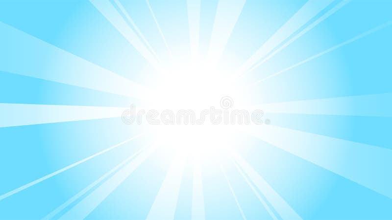 Shine Shining White Sun Light Ray Radiance Blue Sky Background Stock ...