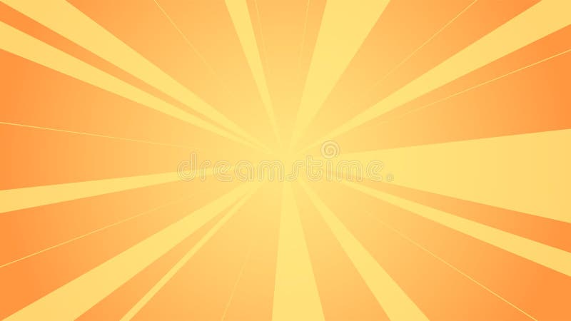 Shine Shining Sun Light Ray Comic Yellow Orange Gradient Background ...
