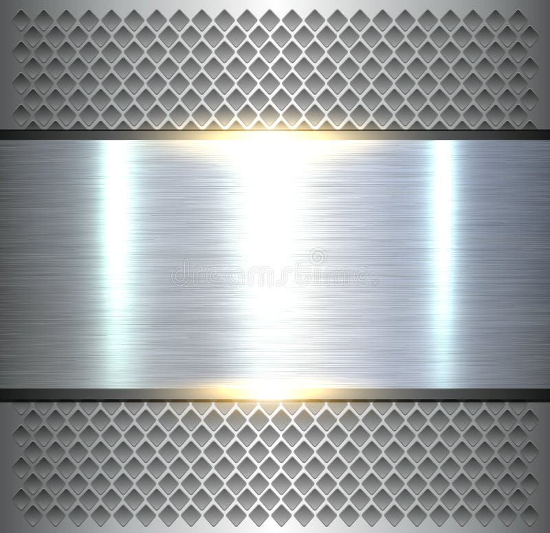 Background, Shiny Silver Metallic Stock Vector - Illustration of heavy ...