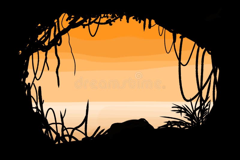 Background Shortcut with Sunset Illustration Stock Illustration ...