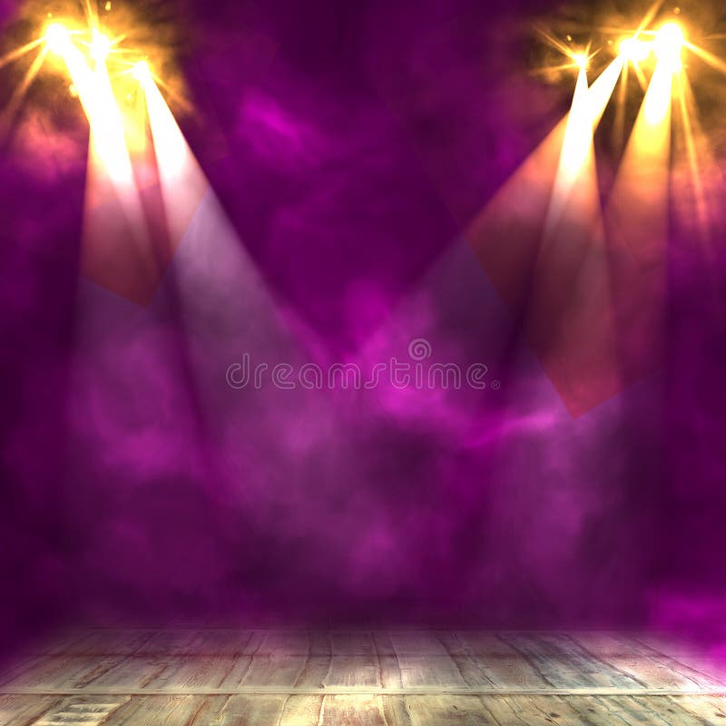 Background in Show. Interior Shined with a Projector. 3d Stock Vector ...