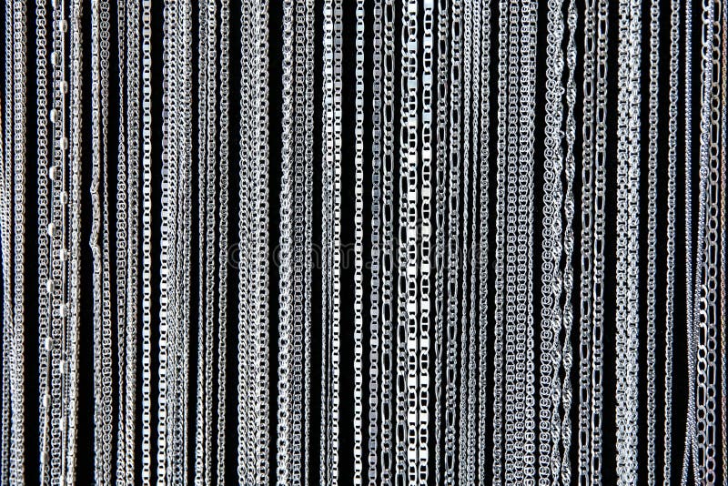 Background of Silver Chains Jewelry Stock Photo - Image of backgrounds ...