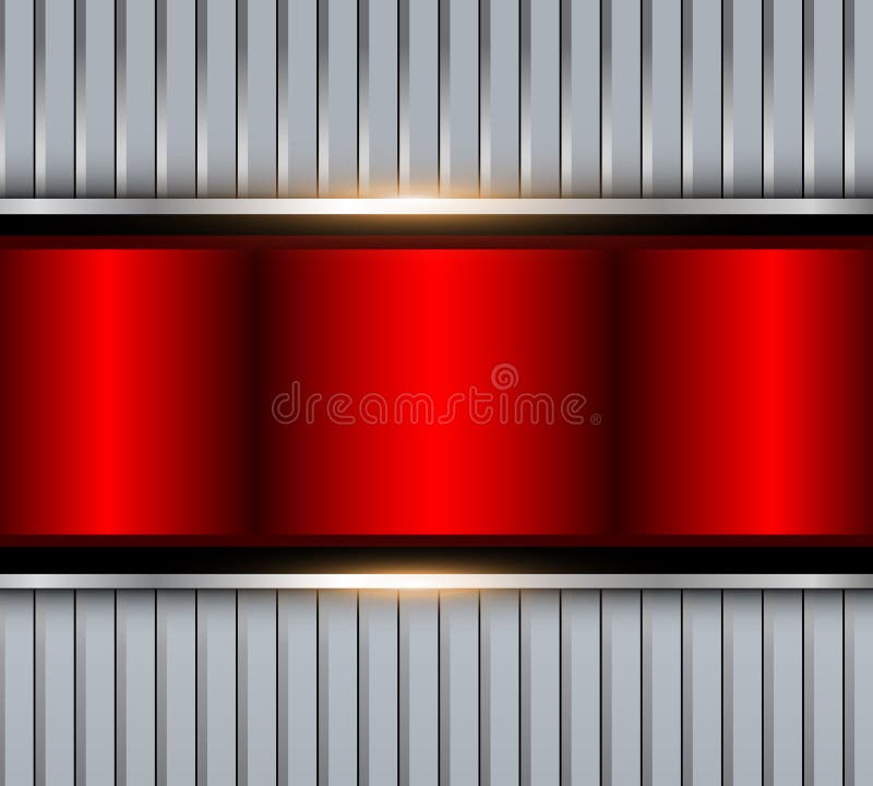 Background Silver Red Metallic Stock Vector - Illustration of abstract ...