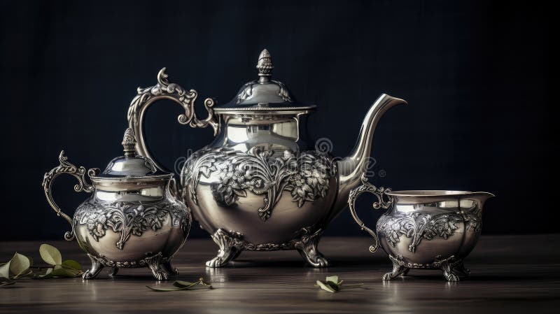 Background silver ware stock illustration. Illustration of metallic ...