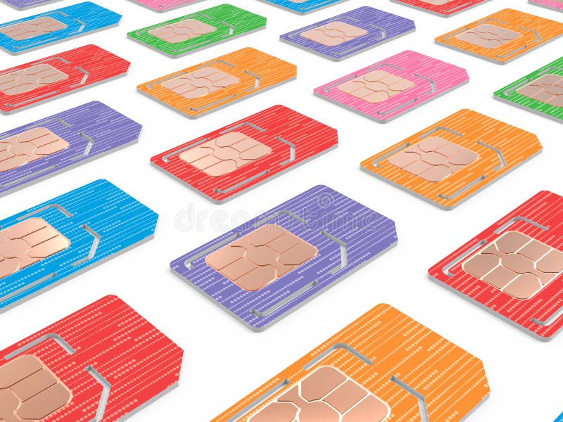 Background of Sim Cards Illustration, Dual Sized Stock Illustration ...