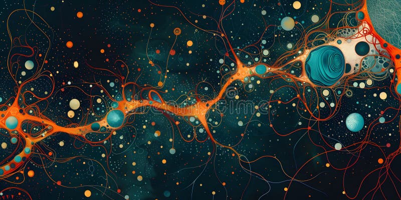 Background Simulating Network of Neural Connections of Brain,green ...