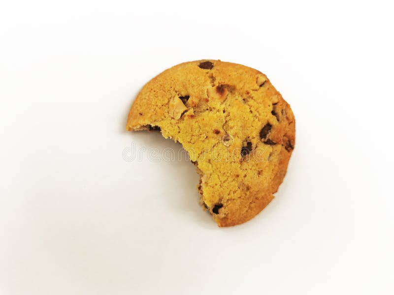 Background with Single Chocolate Chip Cookie Stock Photo - Image of ...