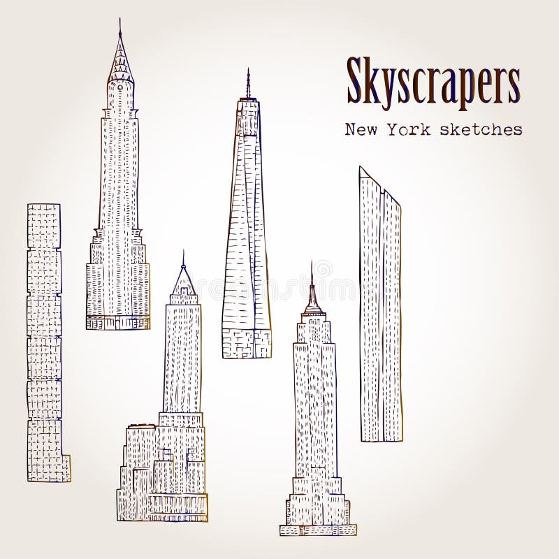 Background with Skyscrapers Stock Vector - Illustration of construction ...