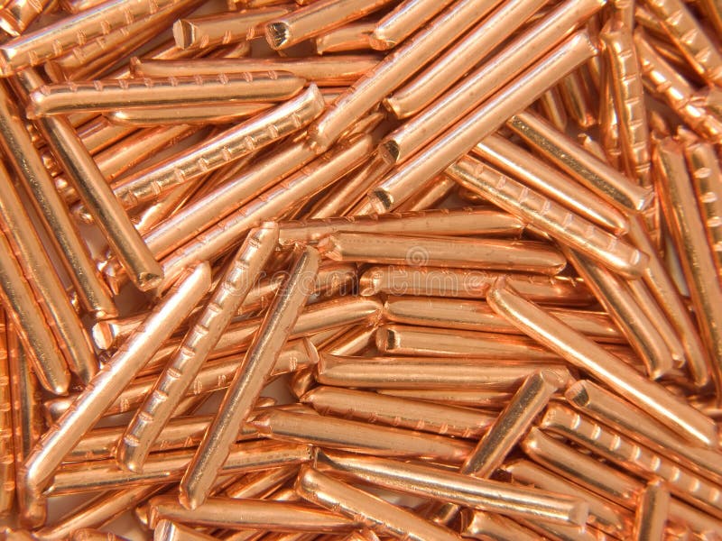 Background from Slices of Copper Stock Photo - Image of metallic ...