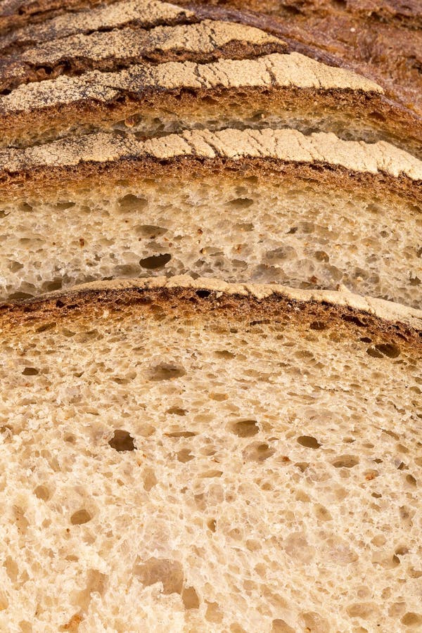 Slices of Rye Wheat Bread, Bread Crust, Close Up Stock Photo - Image of ...