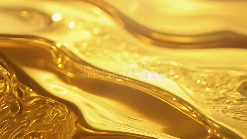 A Background of Slowly Moving Liquid Gold Stock Video - Video of ...