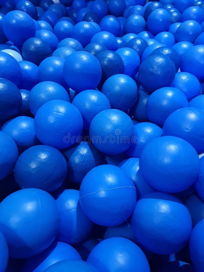 Background, Small Blue Plastic Balls. Full Screen Stock Photo - Image ...