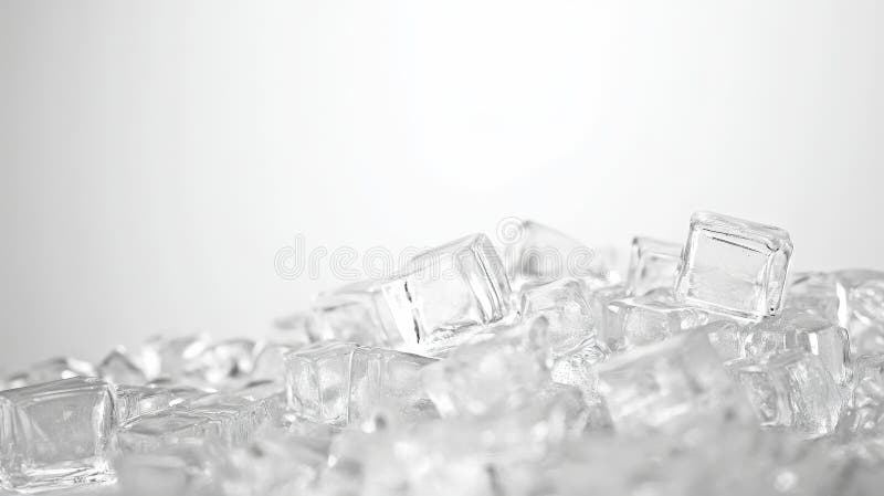 Background of Small Ice Cubes on a Crystal White Surface for Stunning ...