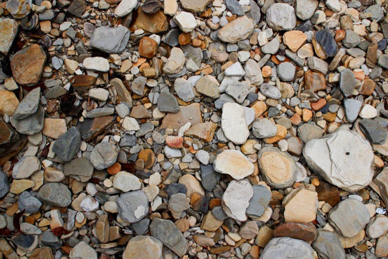 Background with Small Randomly Scattered Pebbles of River Marble Stock ...