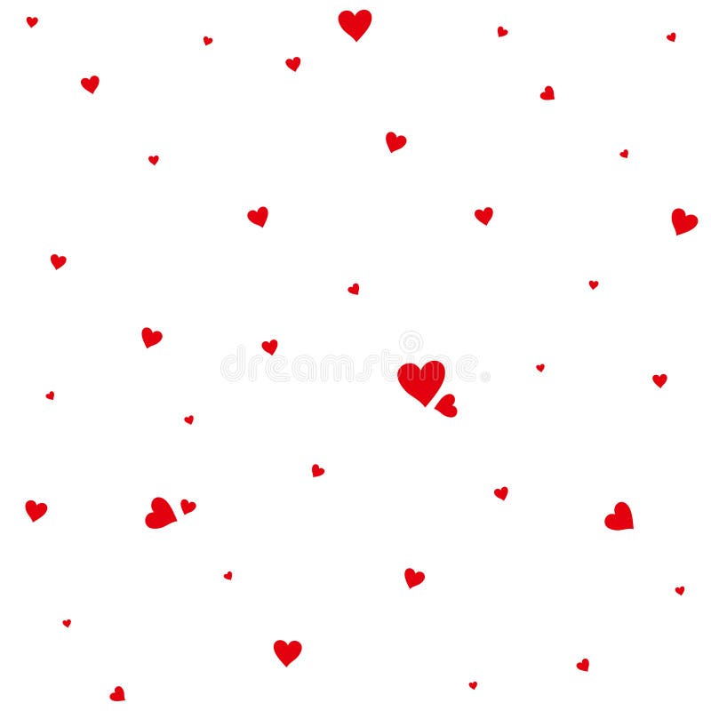 Background of Small Red Hearts Creating a Chaotic Pattern. Stock ...
