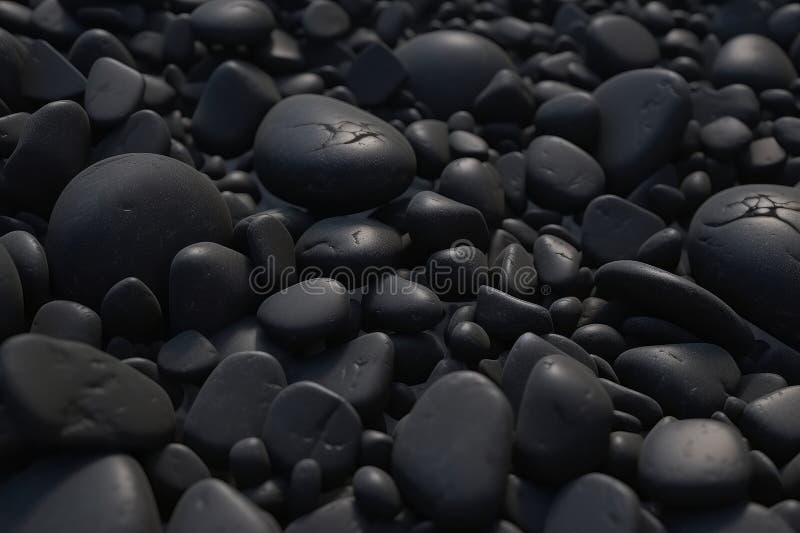 Background of Smooth Black Rock. Generative Ai Stock Photo - Image of ...