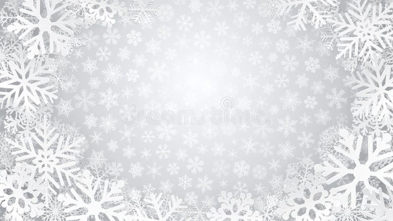 Background with snowflakes stock vector. Illustration of gray - 77471611