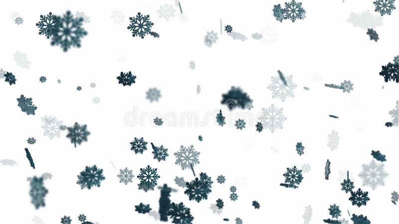 Beautiful Falling Snowflakes in Winter Animation Loop Stock Video ...