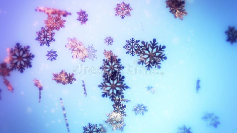 Beautiful Falling Snowflakes in Winter Animation Loop Stock Video ...