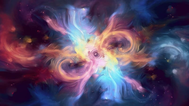 Background with Space. Abstract Esoteric Background Digital Painting ...
