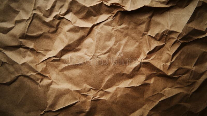 Background with Space for Text Made of Brown Crumpled Paper. Crumpled ...