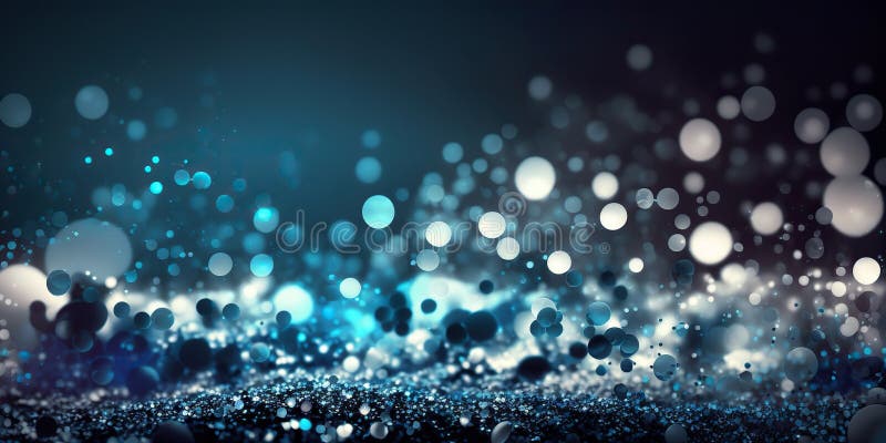 A Background of Sparkling Blue Dust and Glitter, Generative AI Stock ...