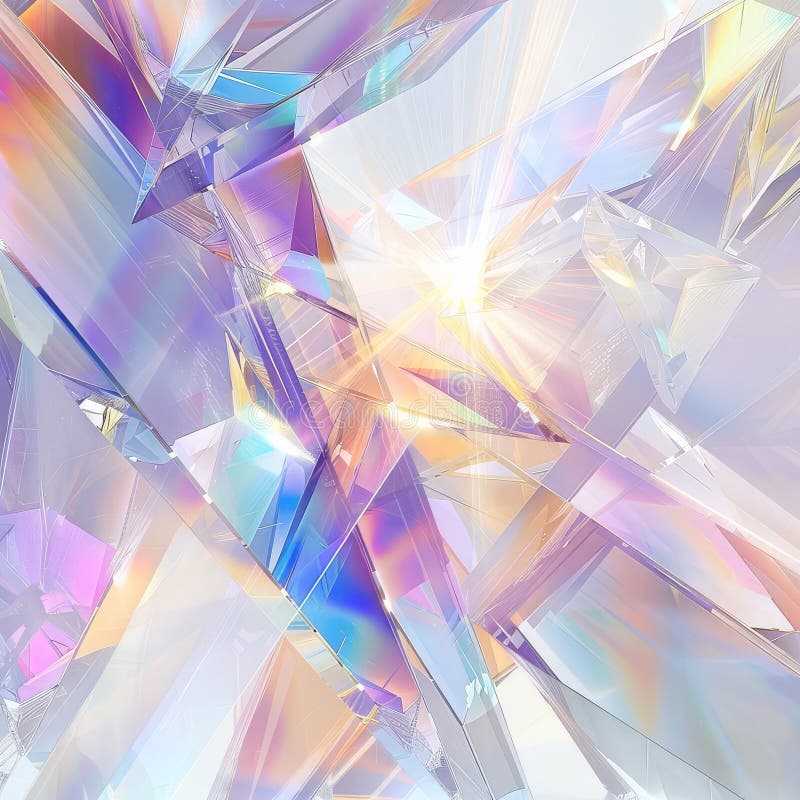 Background of Sparkling Crystals with Dancing Rainbow Light Stock ...