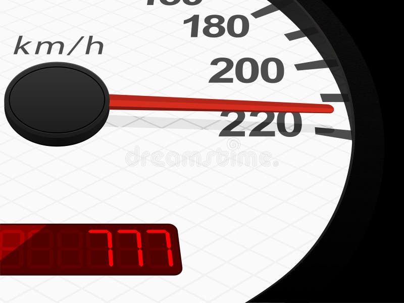 Speedometer - Going Too Fast Stock Illustration - Illustration of black ...
