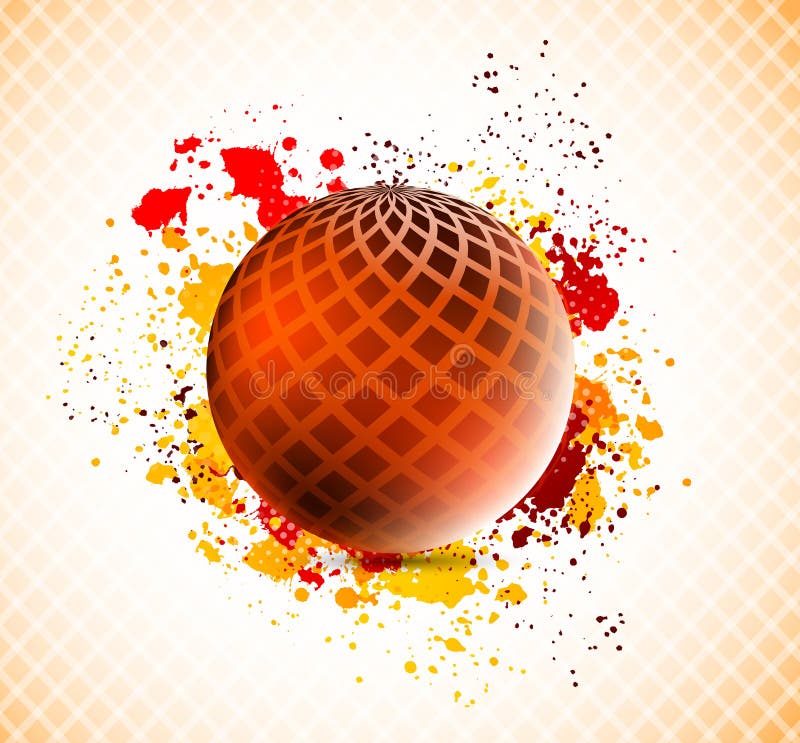 Background with sphere stock vector. Illustration of bright - 26689361