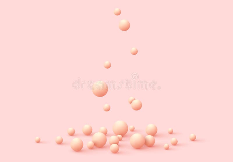 Background with Spheres. Minimal Abstract Backdrop with Realistic Balls ...