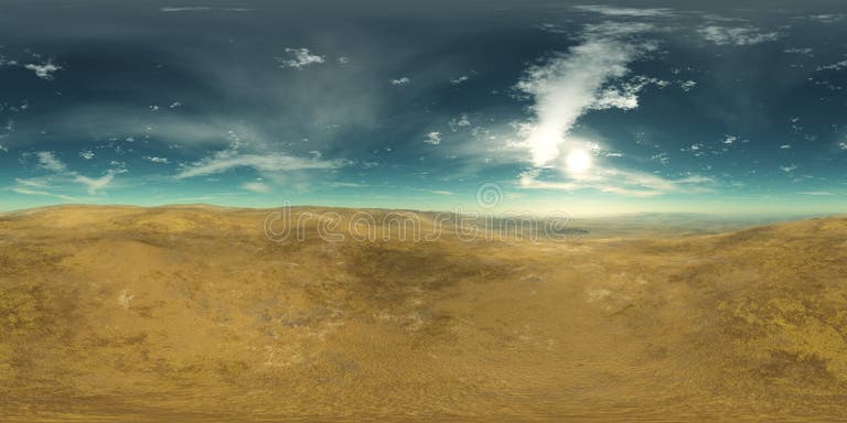 HDRI Equidistant Projection Landscape Stock Image - Image of ...
