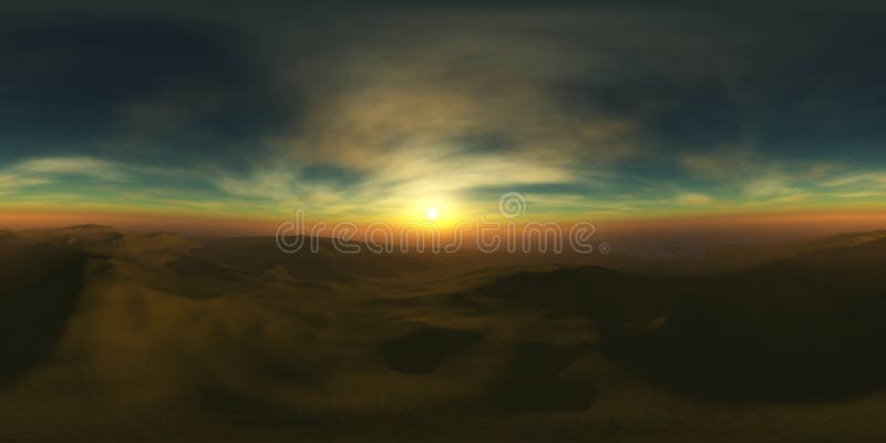 HDRI Equidistant Projection Landscape Stock Image - Image of projection ...