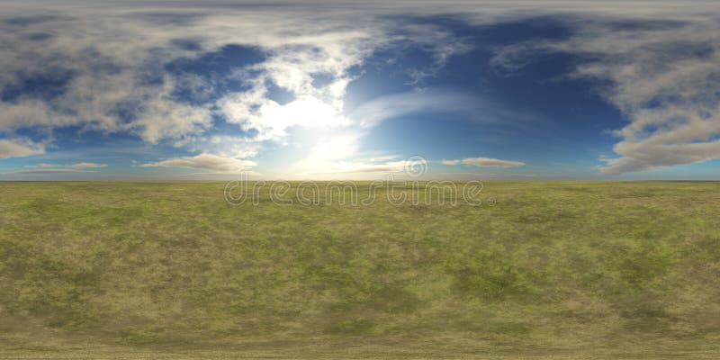 HDRI Equidistant Projection Landscape Stock Image - Image of projection ...