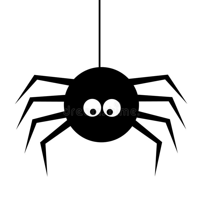 Background with Spider Hanging Stock Vector - Illustration of phobia ...