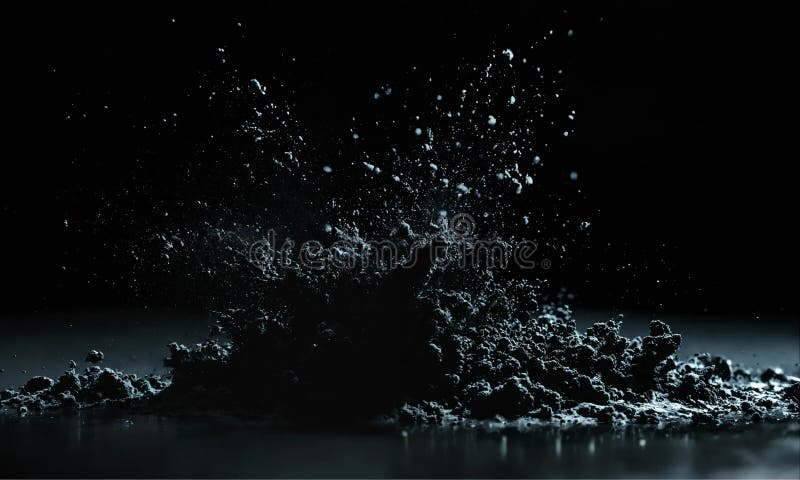 Background with Splashes. Abstract Black Powder Splash Design Stock ...
