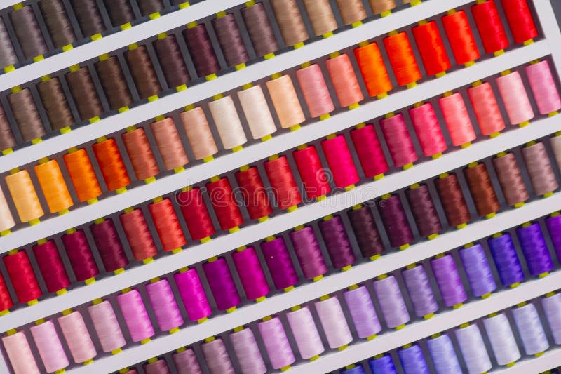Background Spool of Sewing Threads Colorful Sort Stock Image - Image of ...