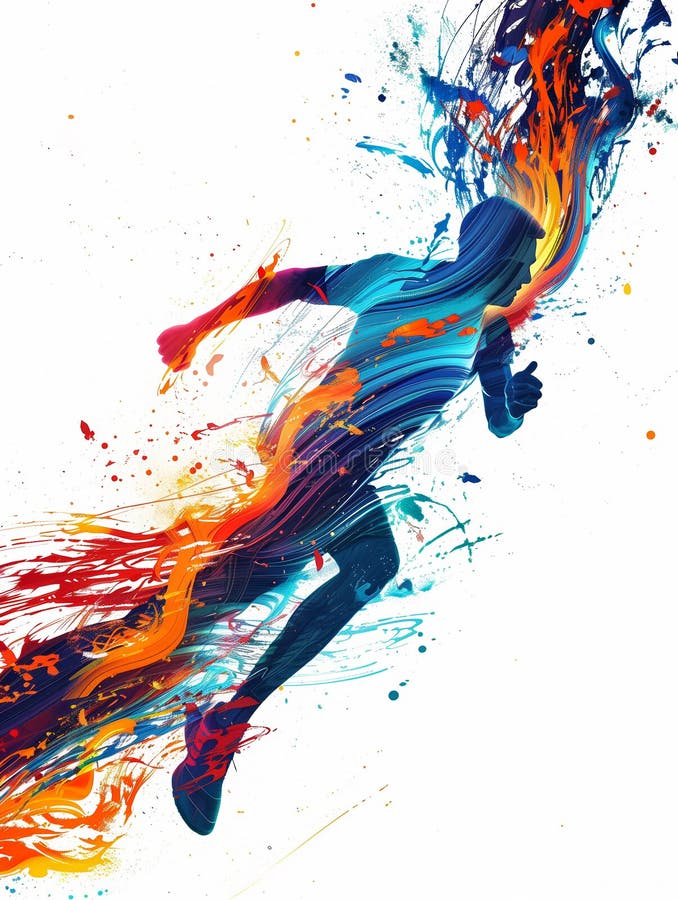 The Background of the Sports Competition Poster with Runner. Stock ...