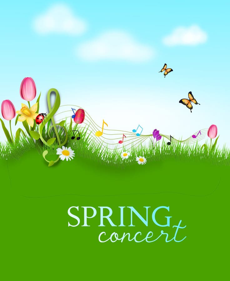 Background for Spring Concert Stock Illustration - Illustration of ...
