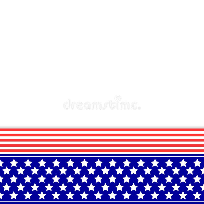 American Flag Symbols Border Divider Stock Vector - Illustration of ...