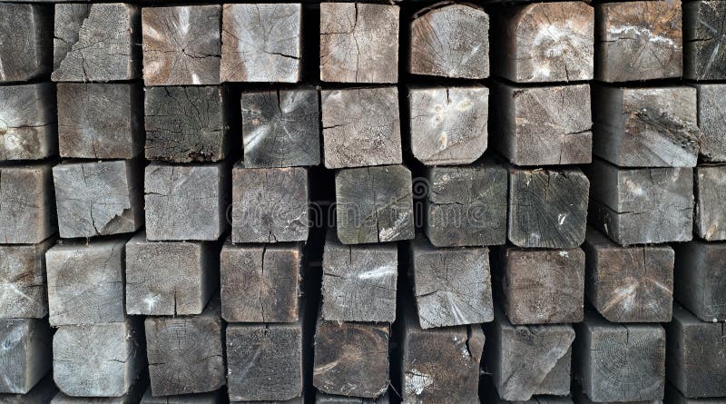 Background of Square Wooden Beam Stock Image - Image of wallpaper ...