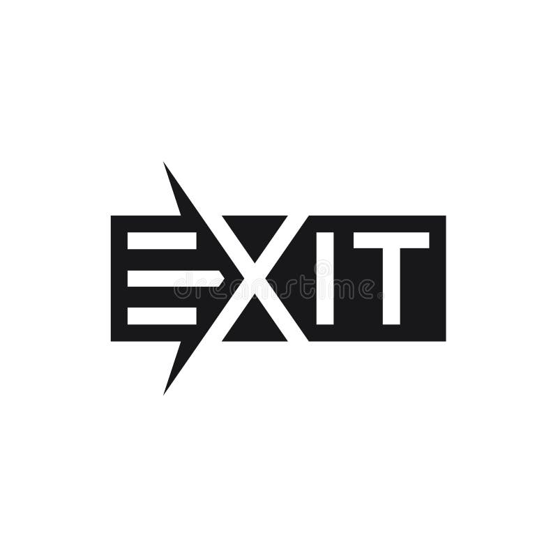 Typographic Exit, Icon Graphic Text Exit, Logo Design Inspiration Stock ...